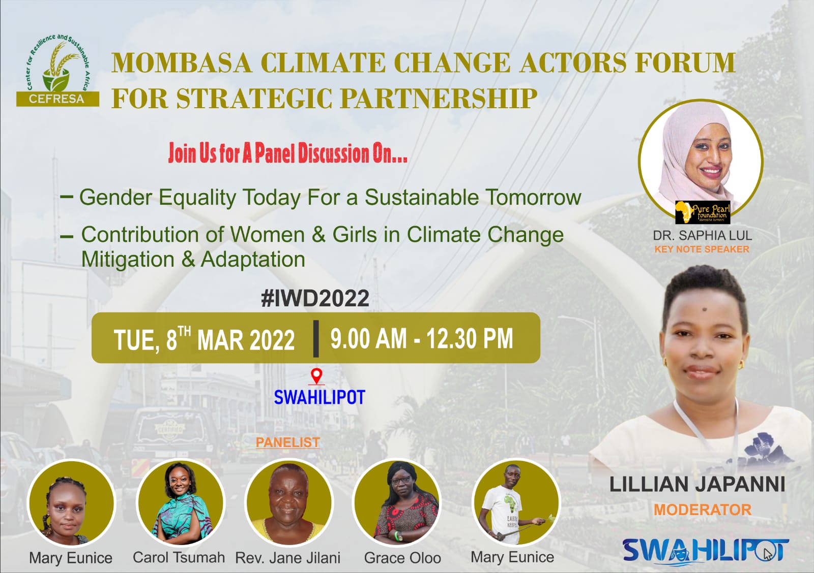 MOMBASA CLIMATE CHANGE ACTORS FORUM – cefresa